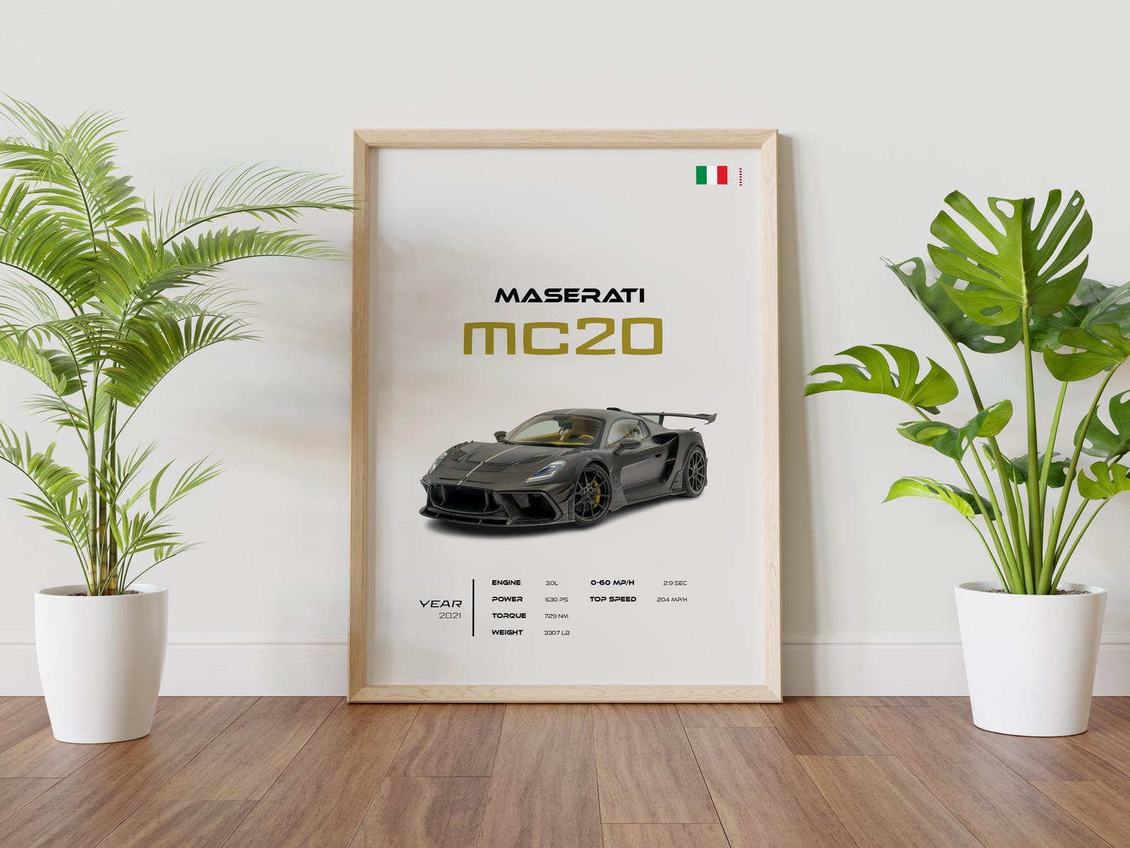 Maserati MC20 Poster: Italian Supercar Wall Art - Framed or Rolled - Etsy