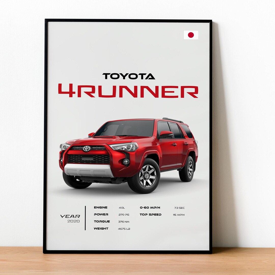 Toyota 4runner Poster, Red SUV Adventure Vehicle Art, Car Guy Gift - Etsy