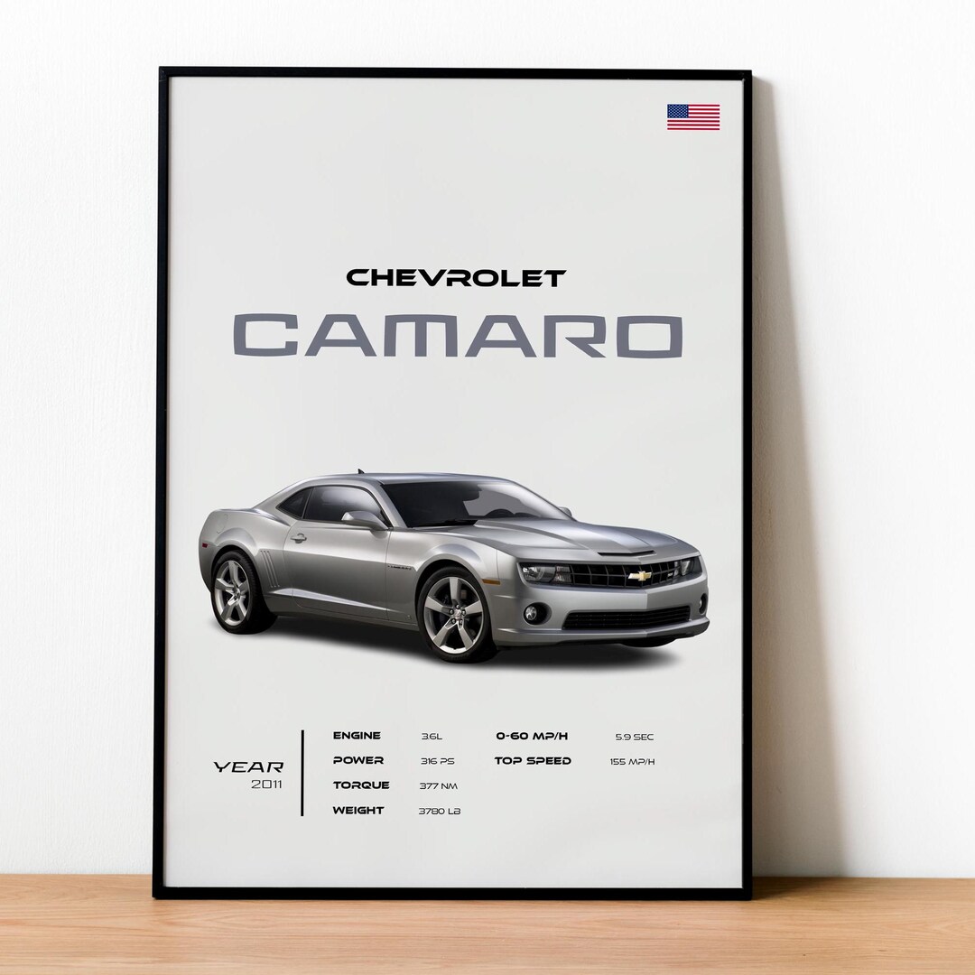 Chevrolet Camaro Poster, Muscle Car Wall Art, Automotive Gift - Etsy