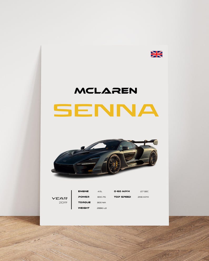 Mclaren Senna Poster: Hypercar Motorsport Art Print - Etsy