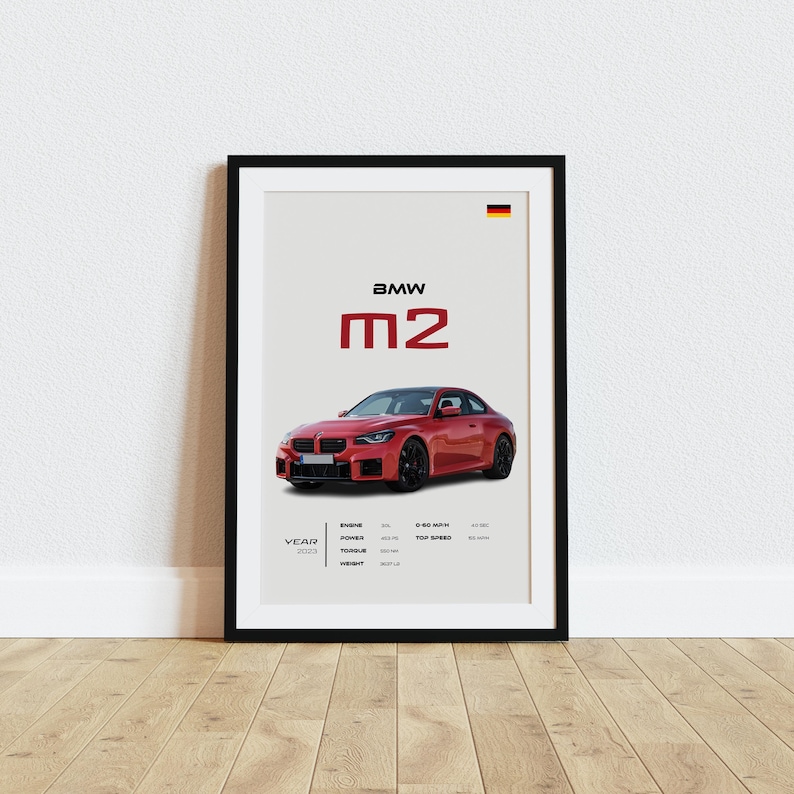 BMW M2 Poster - Stunning Wall Art for Car Lovers, Perfect Gift for Motorsports Enthusiasts & BMW ...