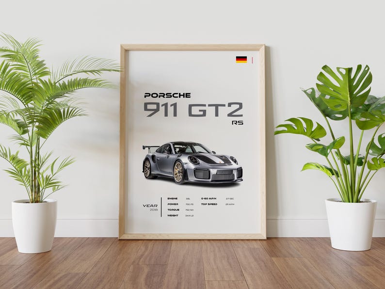Porsche 911 GT2 RS Poster - High Performance Supercar Wall Art - Luxury ...