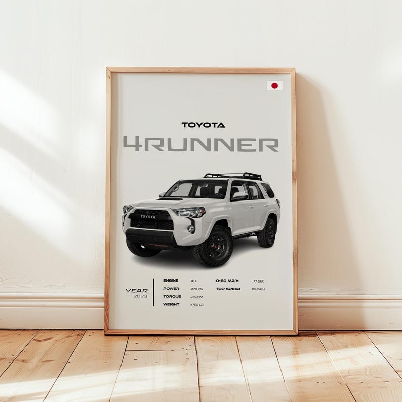 Toyota 4runner Poster - Rugged SUV Wall Art - Japanese Adventure ...
