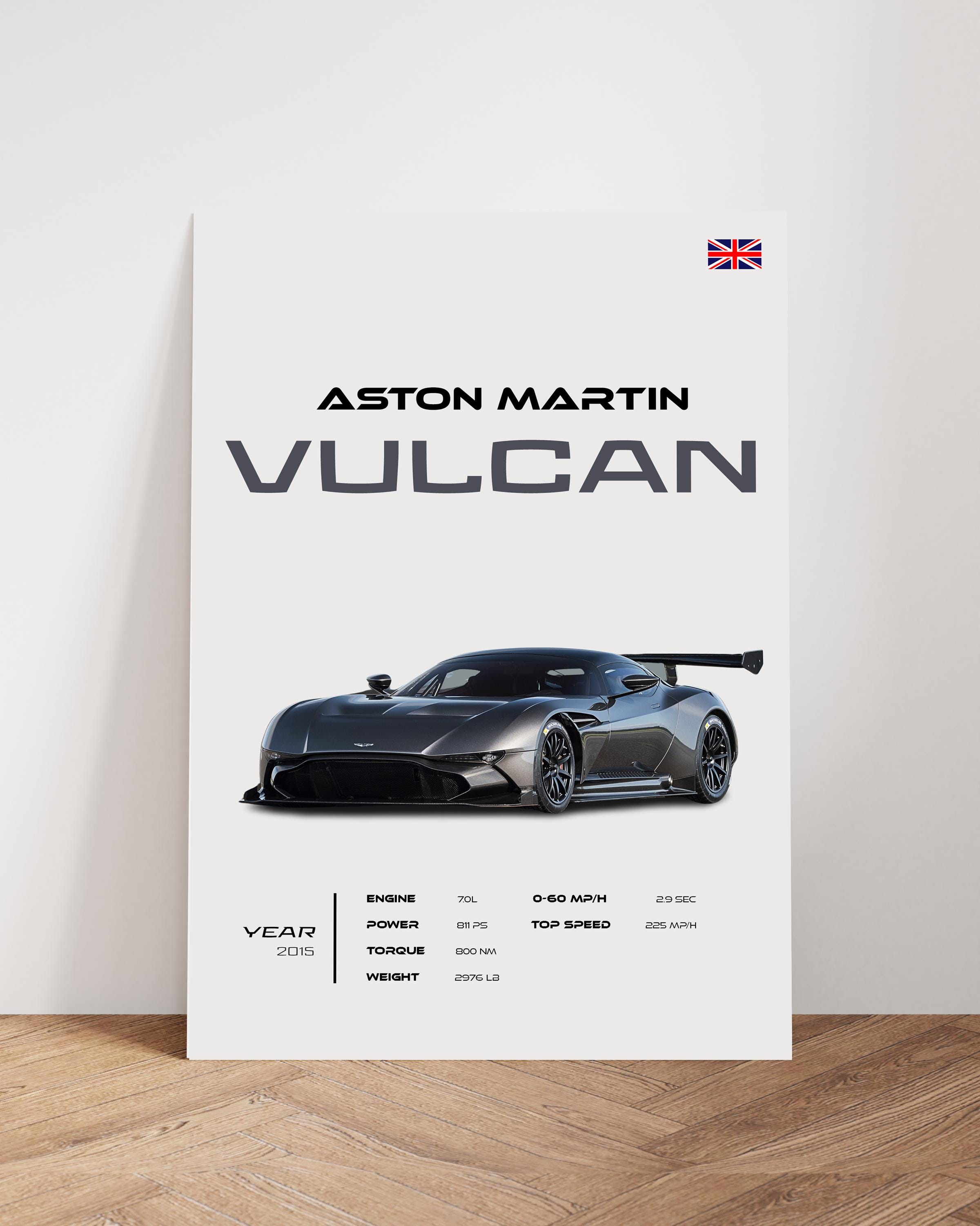 Aston Martin Vulcan Poster | High-quality Automotive Wall Art ...