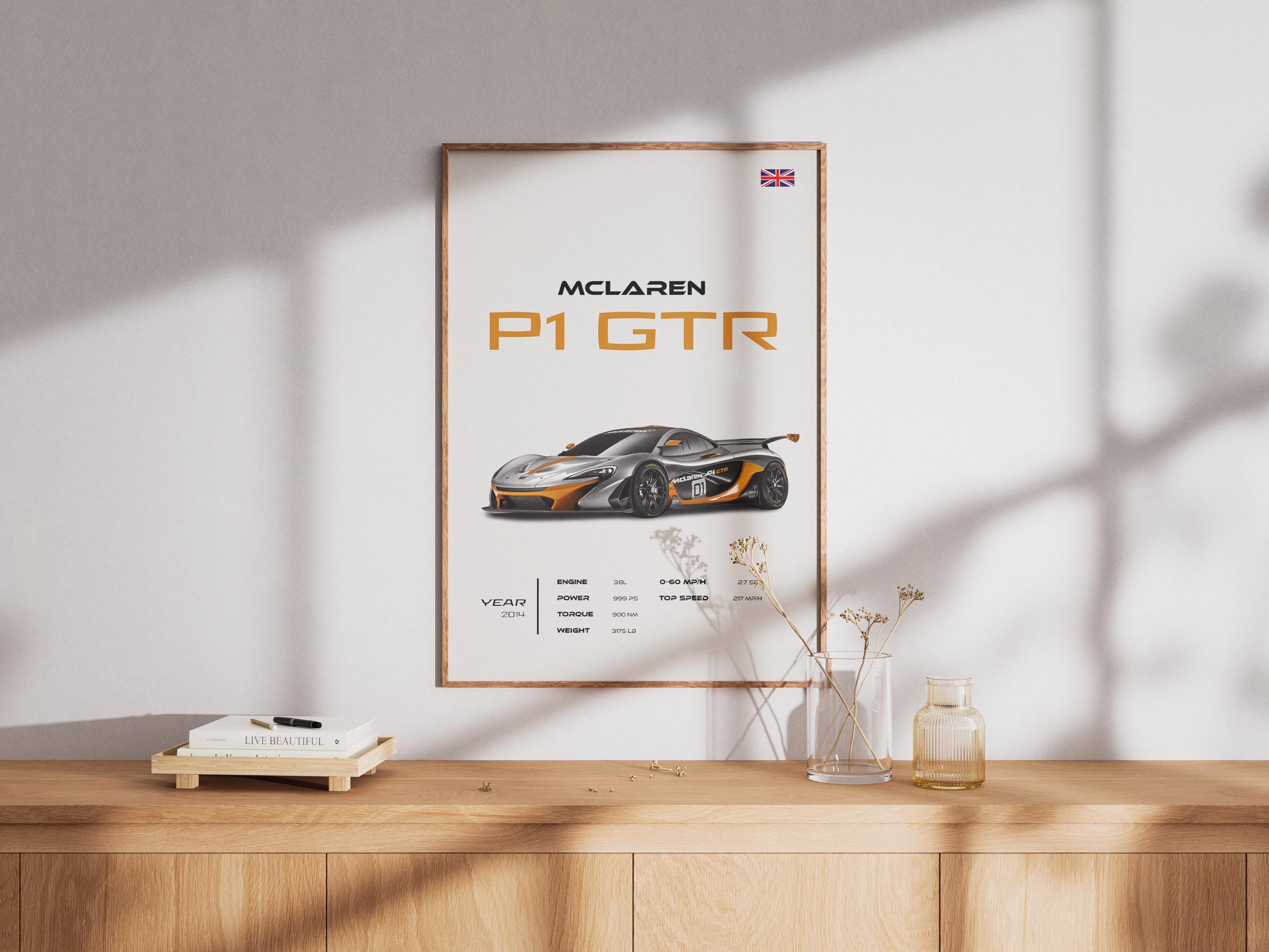 Mclaren P1 GTR Poster, Hypercar Automotive Art, Luxury Automotive Decor ...