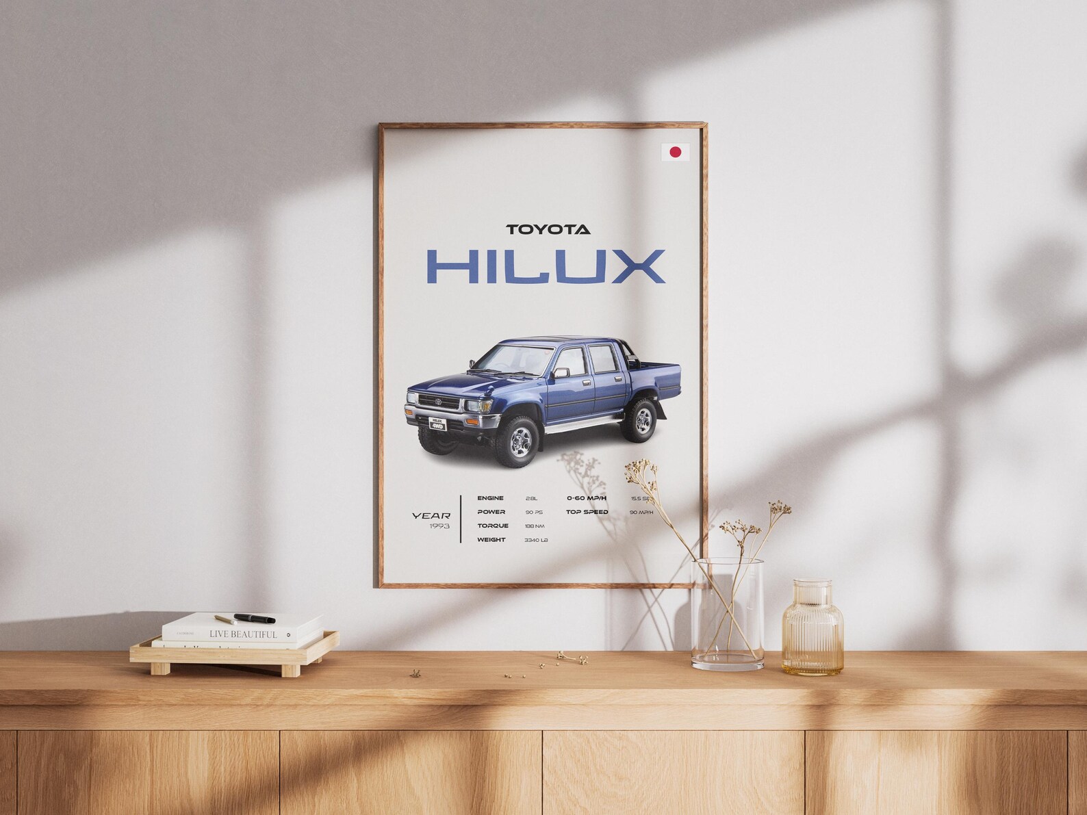 Toyota Hilux Poster - Classic Off-road Pickup Wall Art - Vintage ...