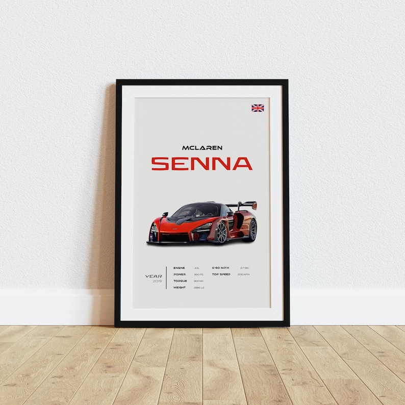 Mclaren Senna Poster – Supercar Poster, British Hypercar Wall Art ...