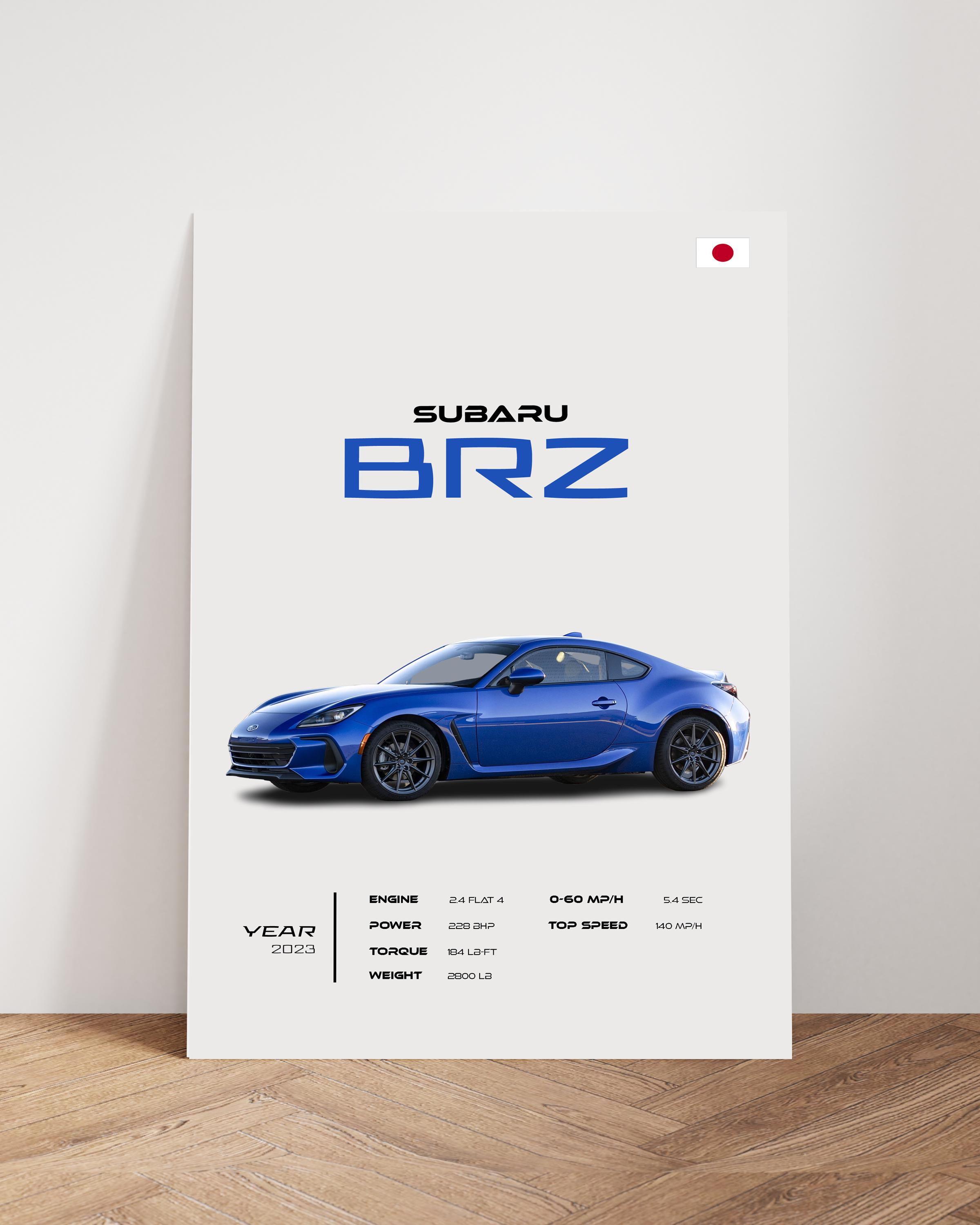 Subaru BRZ Poster, Japanese Sports Car Wall Art - Etsy