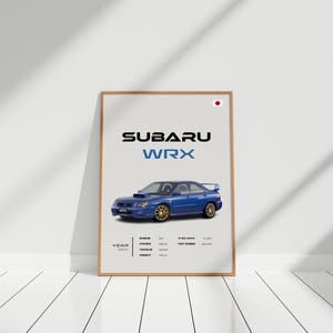 Subaru WRX Poster, Iconic Rally Car Wall Art, Automotive Decor - Etsy