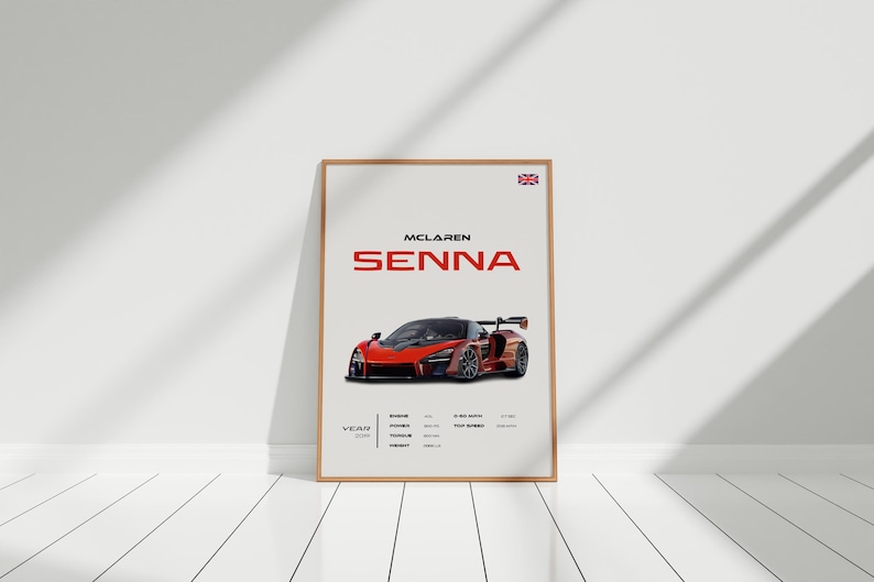 Mclaren Senna Poster – Supercar Poster, British Hypercar Wall Art ...