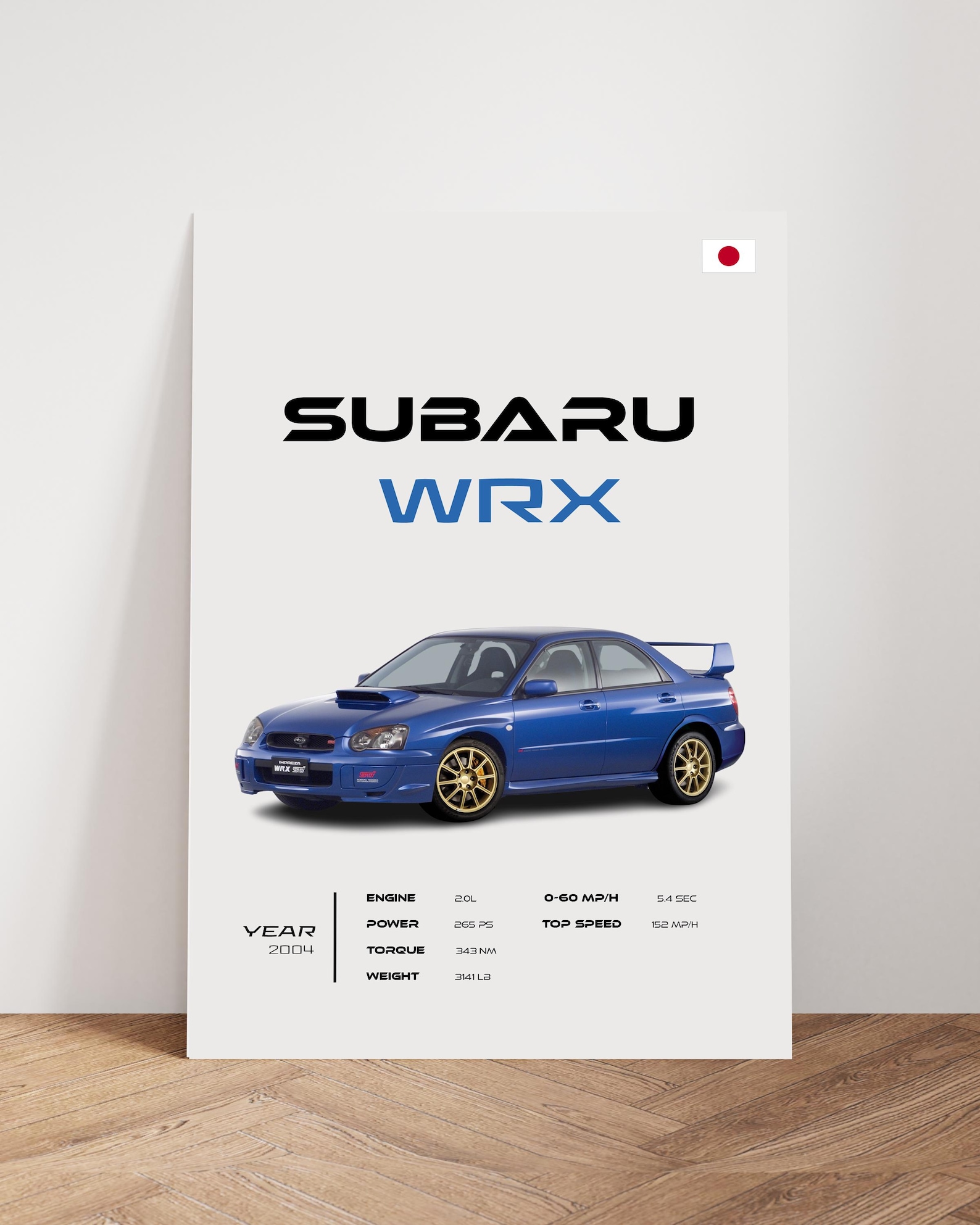 Subaru WRX Poster, Iconic Rally Car Wall Art, Automotive Decor - Etsy