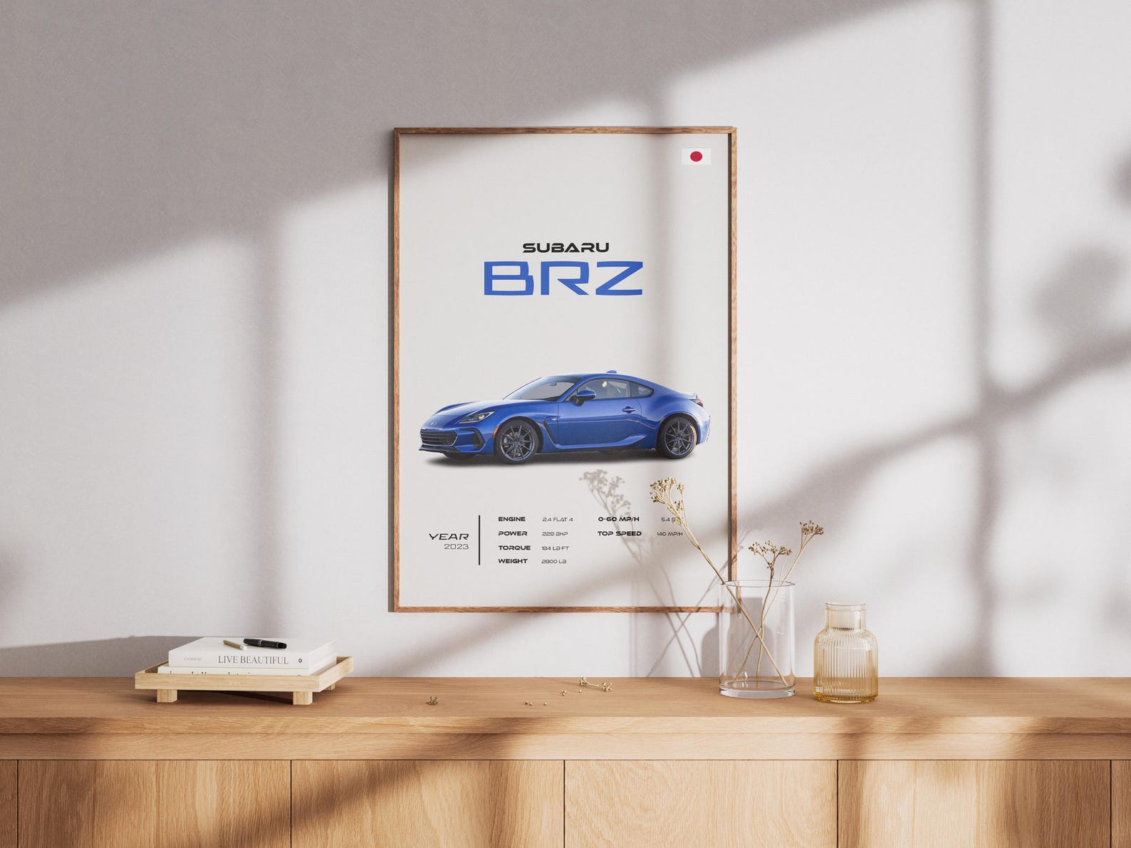 Subaru BRZ Poster, Japanese Sports Car Wall Art - Etsy