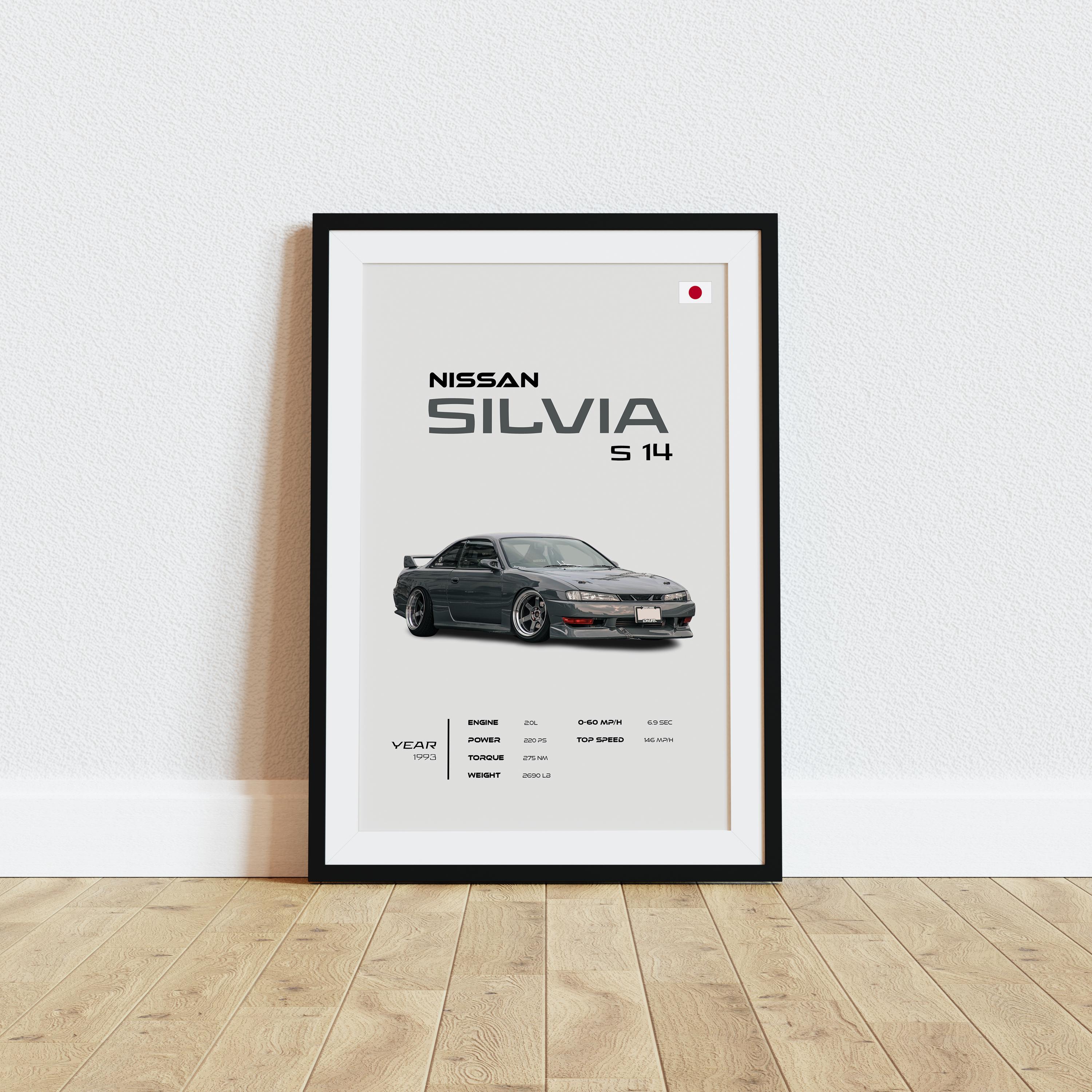 Nissan Silvia S14 Poster: JDM Car Wall Art - Etsy