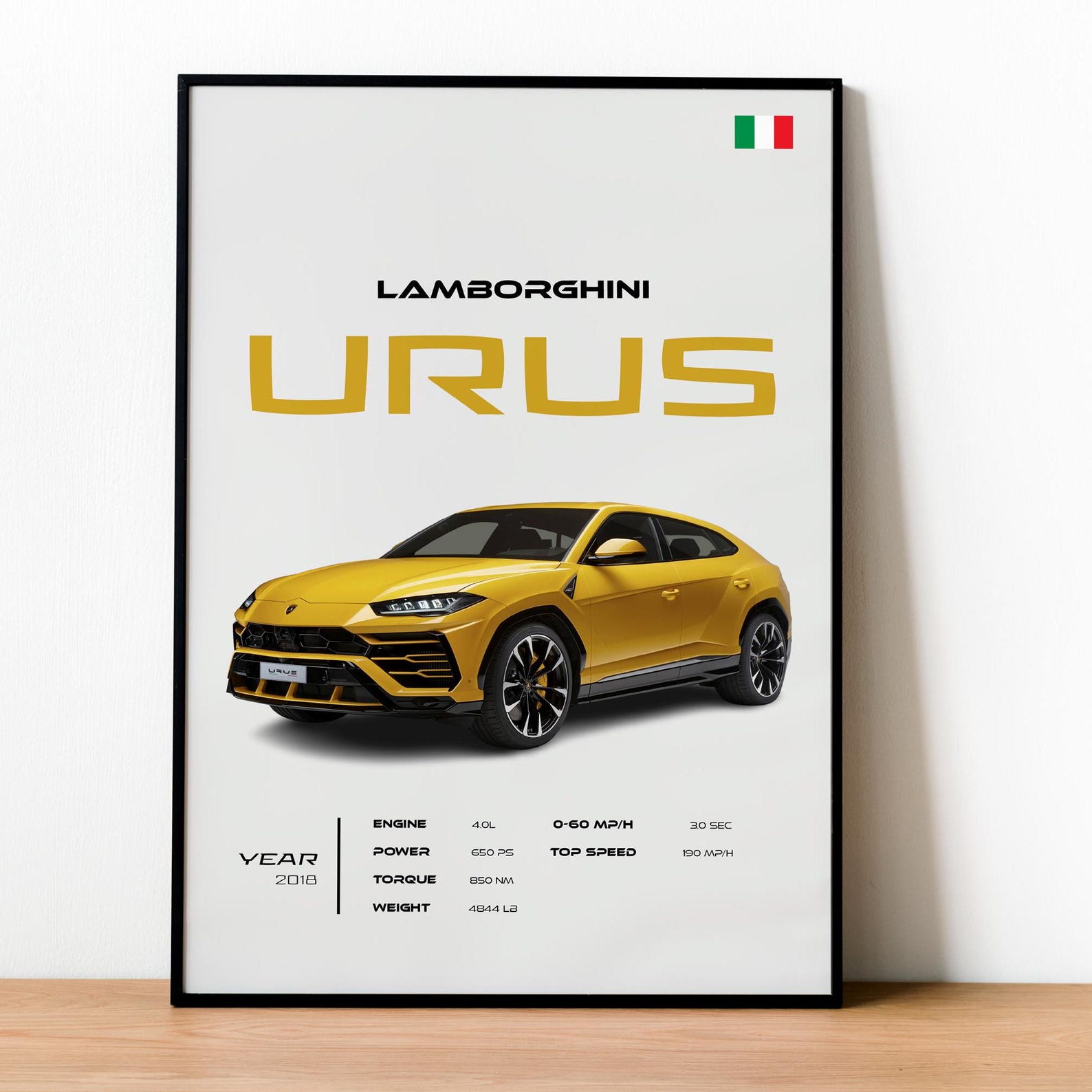 Lamborghini Urus Poster, Luxury SUV Car Art, Italian Design, Garage ...