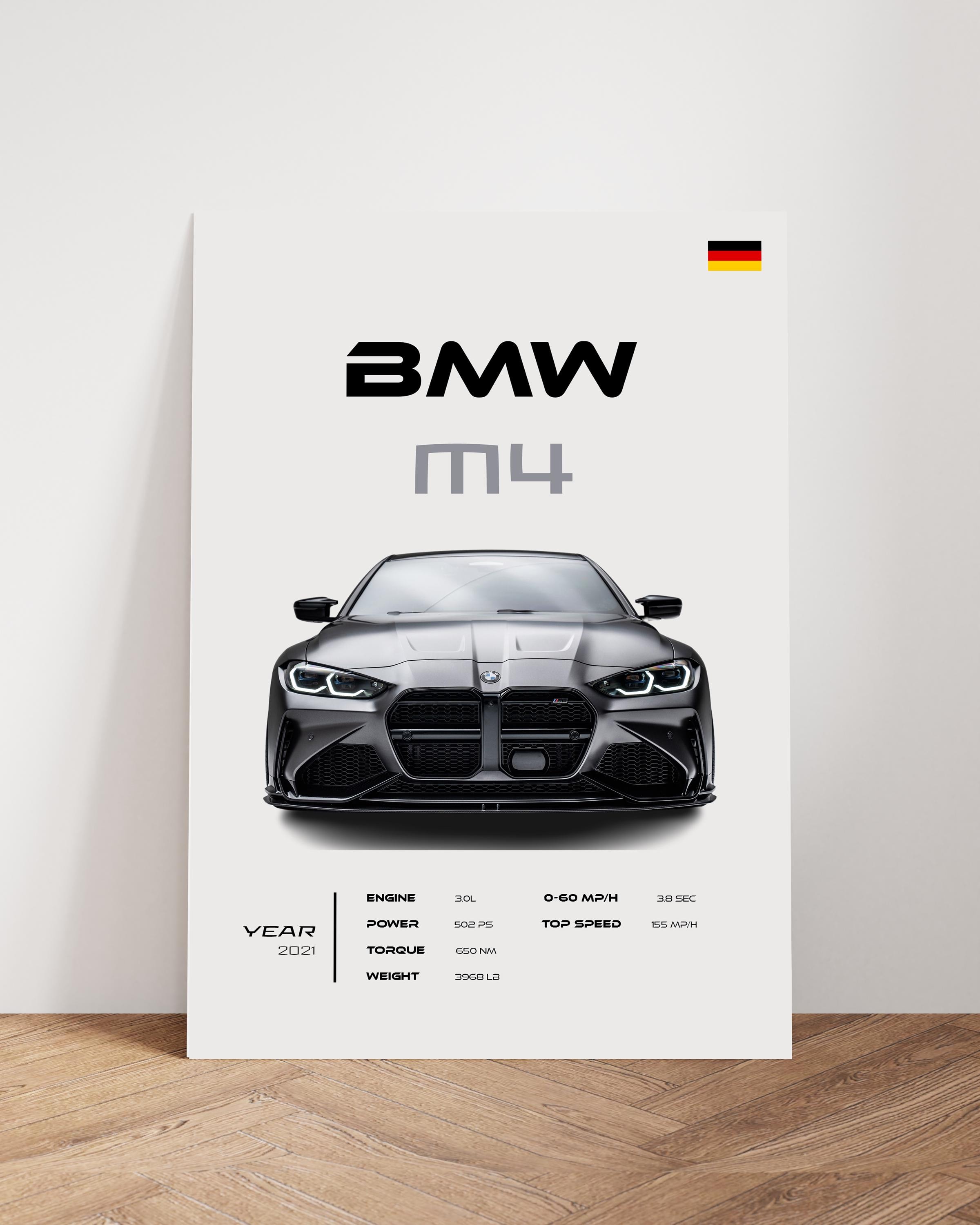 BMW M4 Poster - Iconic German Engineering - Ultimate Driving Machine ...