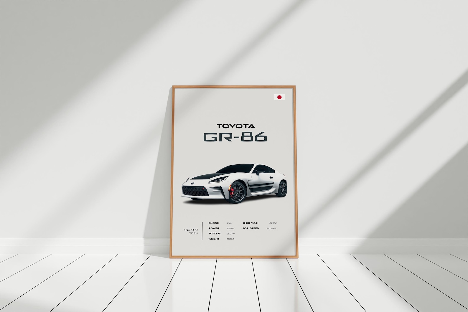 Toyota GR86 Poster - Modern Sports Coupe Print - JDM Wall Art - Garage ...