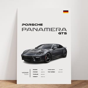 Porsche Panamera GTS Poster - Luxury Sedan Elegance Print - Motorsport ...