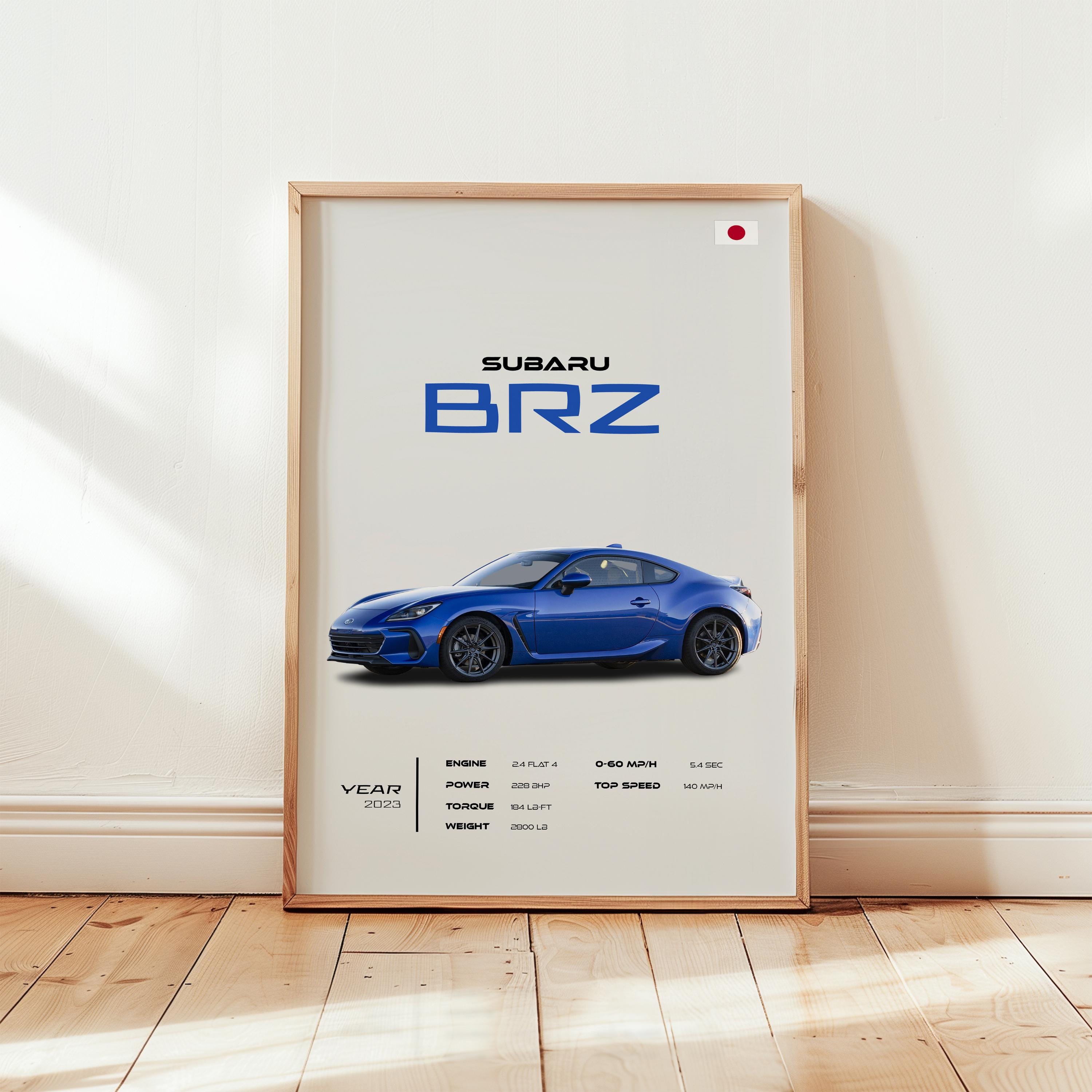 Subaru BRZ Poster, Japanese Sports Car Wall Art - Etsy