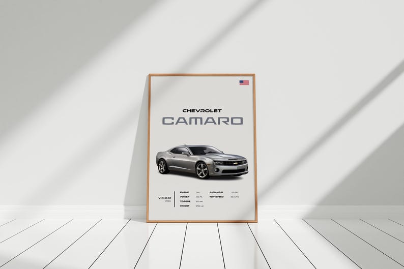 Chevrolet Camaro Poster, Muscle Car Wall Art, Automotive Gift - Etsy