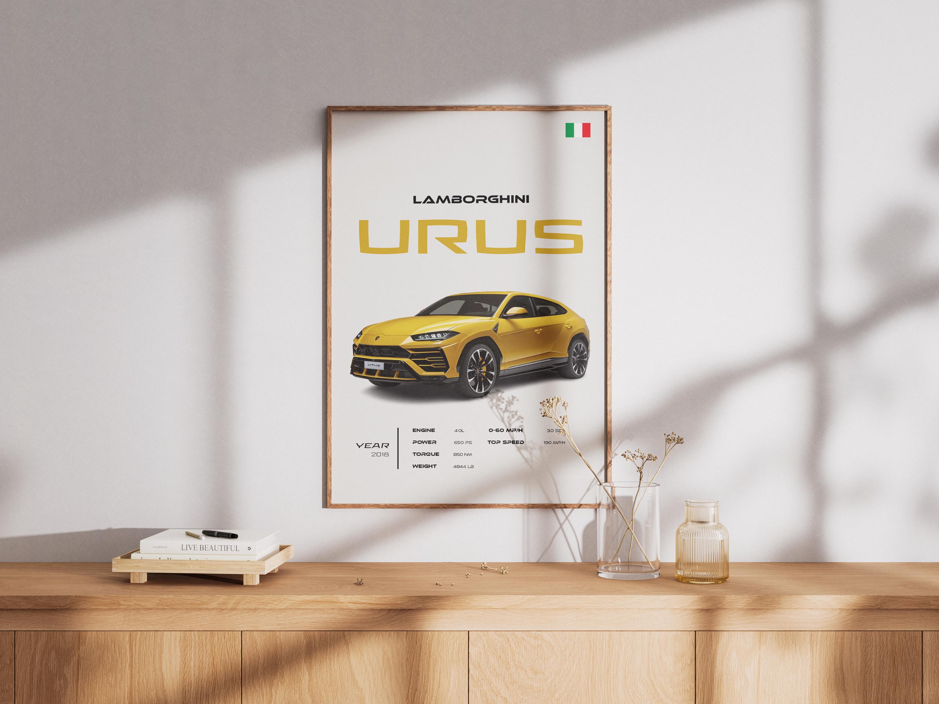 Lamborghini Urus Poster - Luxury SUV Brilliance Artwork - Exotic Car ...