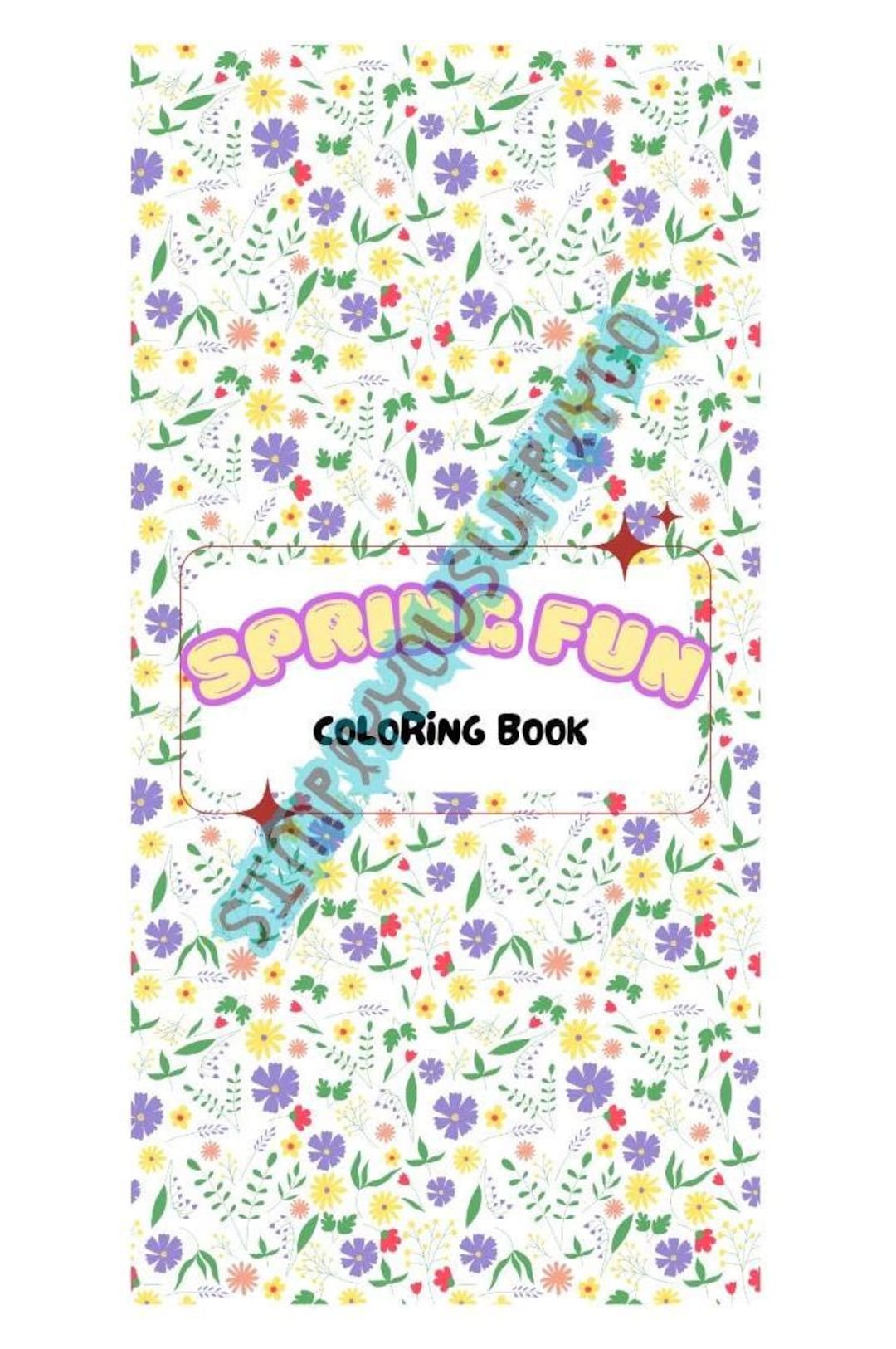 Spring Time Coloring Book Pages, Printable, Digital, Kids, Adults - Etsy