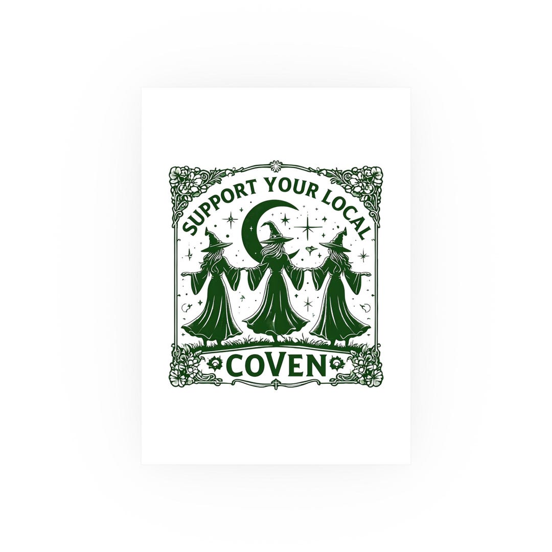 Support Your Local Coven Poster | Witchy Botanical Print - Etsy