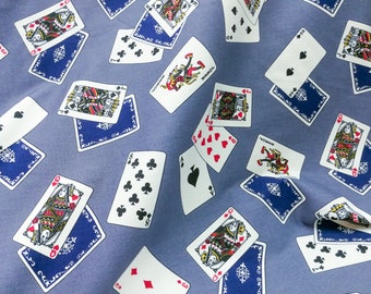 Playing card fabric | Etsy