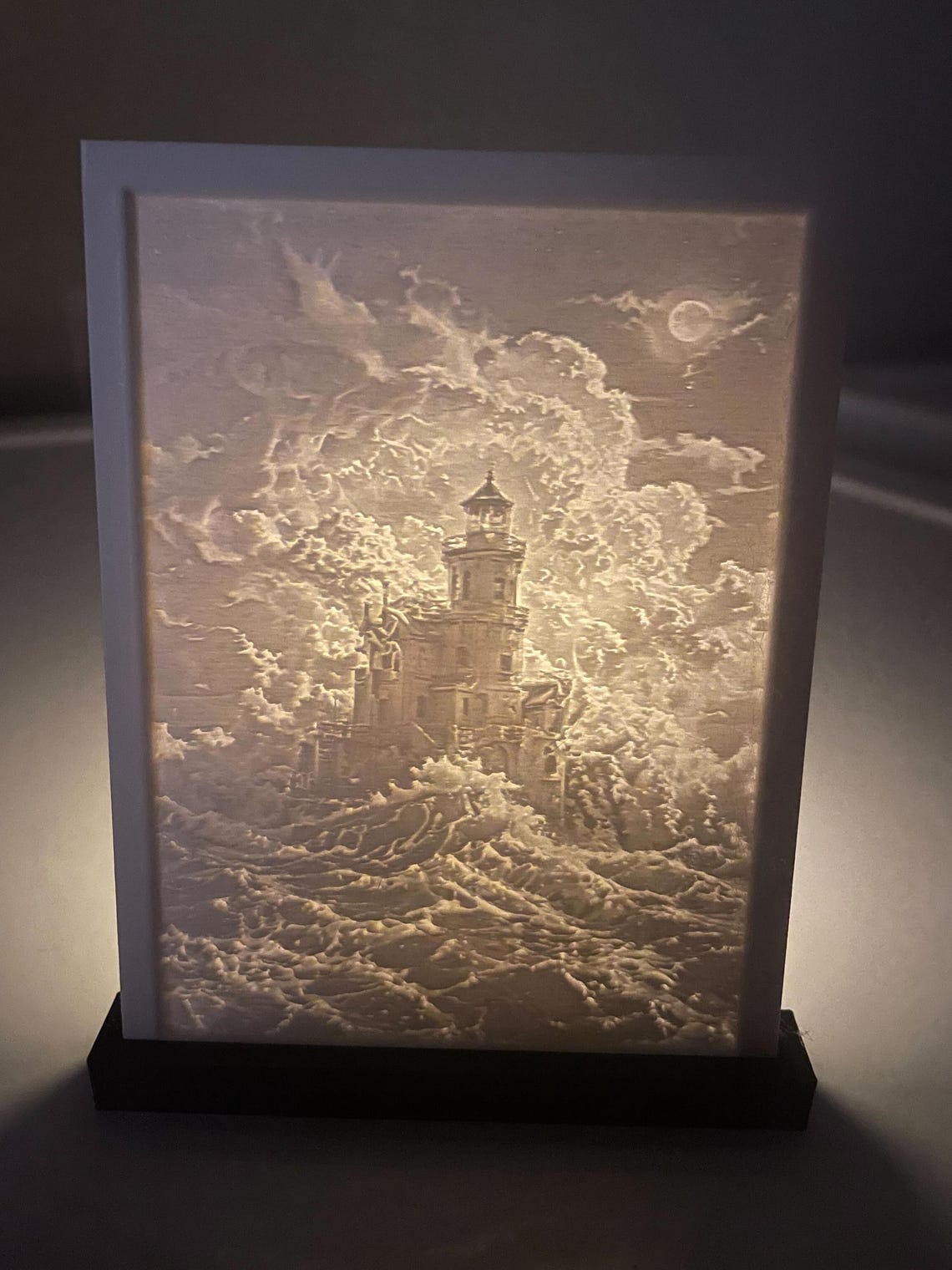 Custom 3D Printed Lithophane - Personalized LED Photo Gift With Warm ...