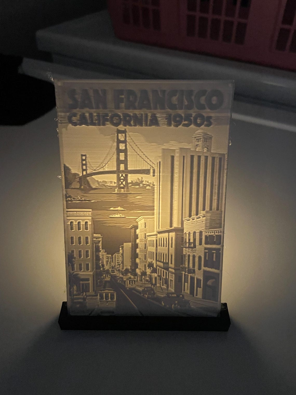 Custom 3D Printed Lithophane - Personalized LED Photo Gift With Warm ...
