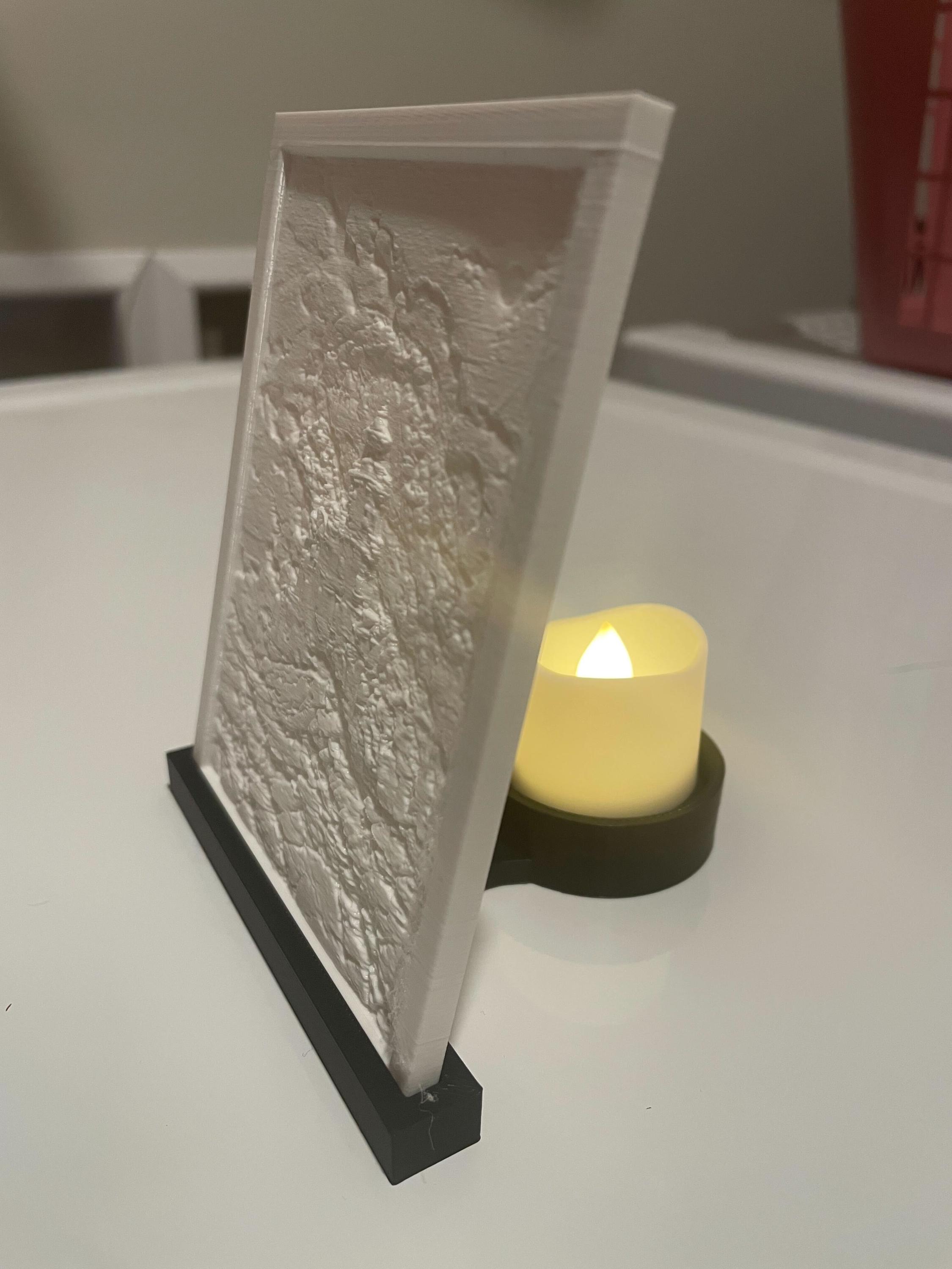 Custom 3D Printed Lithophane - Personalized LED Photo Gift With Warm ...