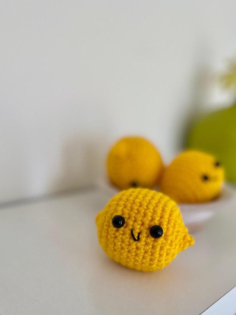 Lemon Crochet Amigurumi Stress Ball, Scented Stress Ball Plushies, Play ...