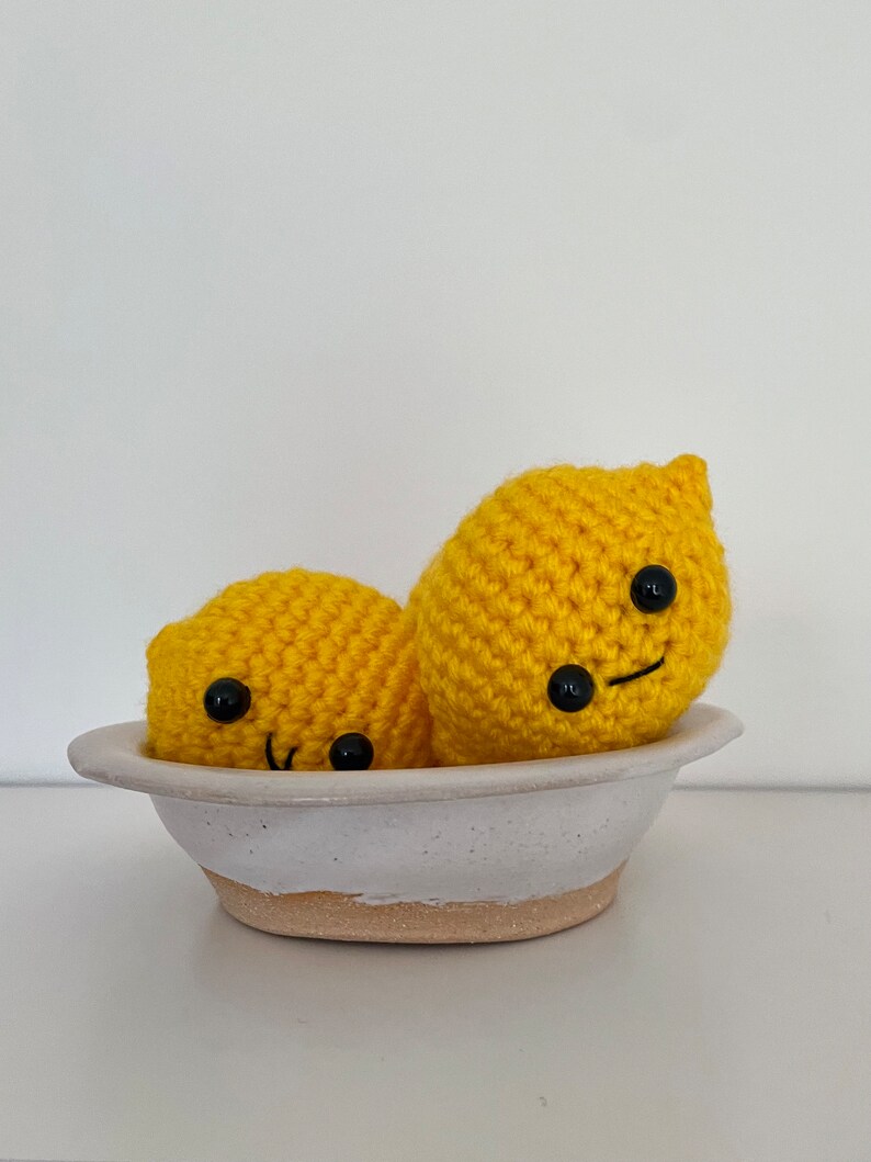 Lemon Crochet Amigurumi Stress Ball, Scented Stress Ball Plushies, Play ...