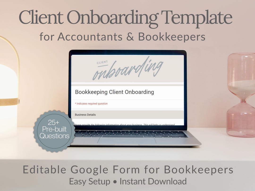 Bookkeeping Client Onboarding Google Form Template: Accountant Intake Questionnaire (digital ...