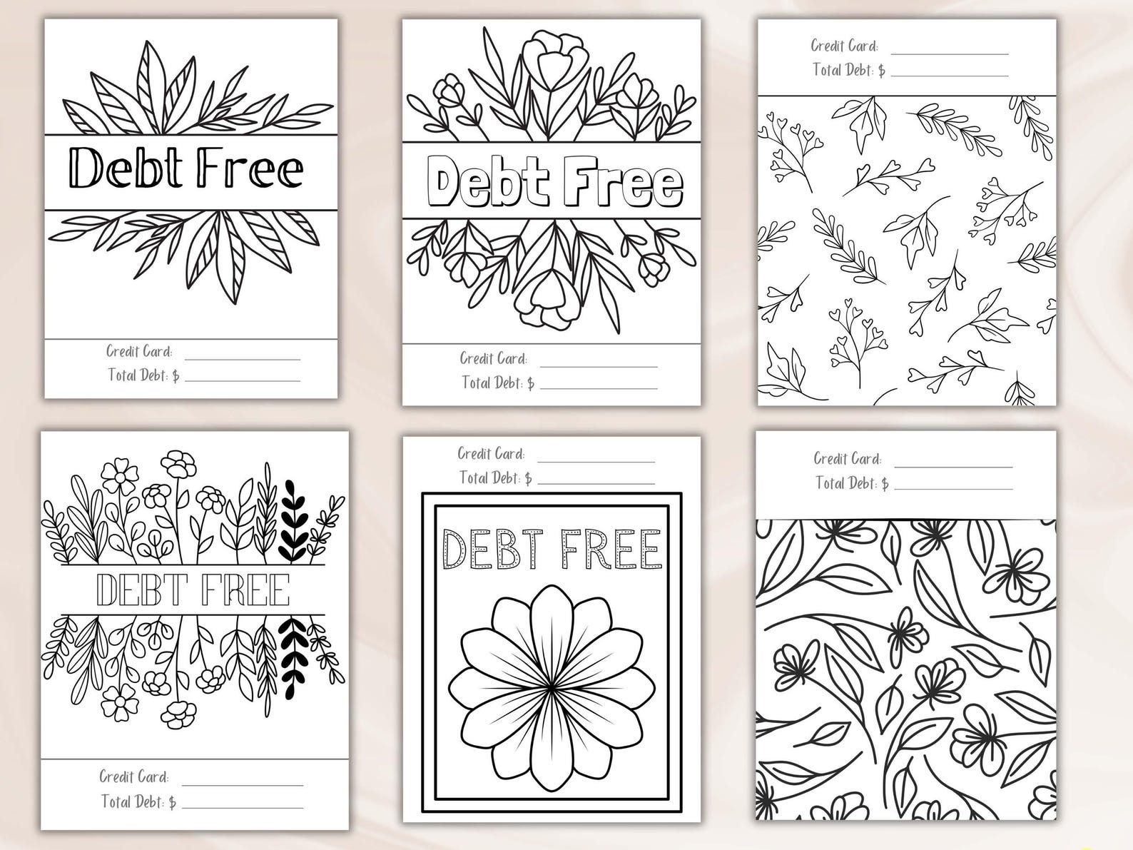 Debt Payoff Coloring Tracker: Printable Finance Planner (digital ...