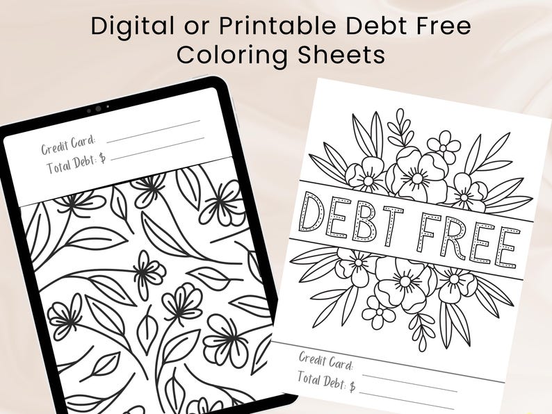 Debt Payoff Coloring Tracker: Printable Finance Planner (digital ...