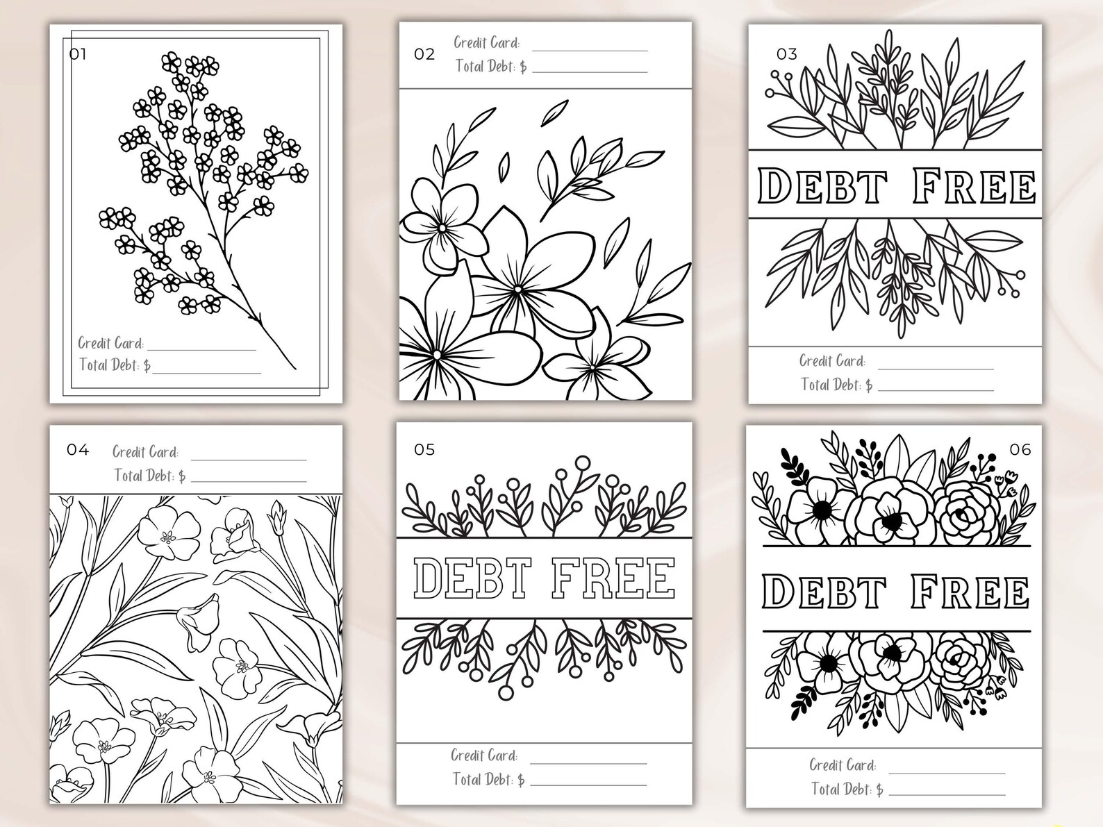 Debt Payoff Coloring Tracker: Printable Finance Planner (digital ...