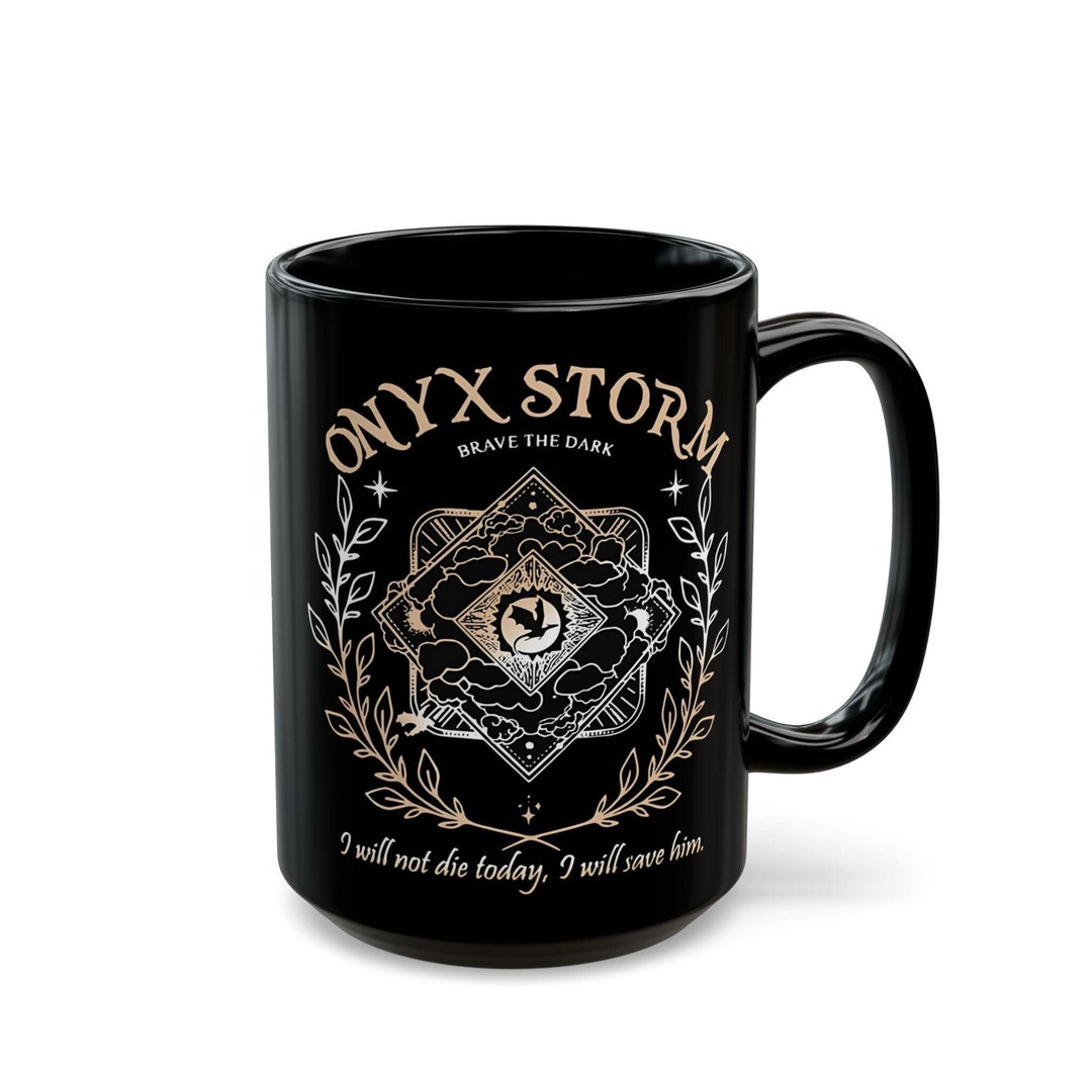 Onyx Storm Mug, Fourth Wing Dragons Tairn Andarna Dragon Rider Basgiath ...
