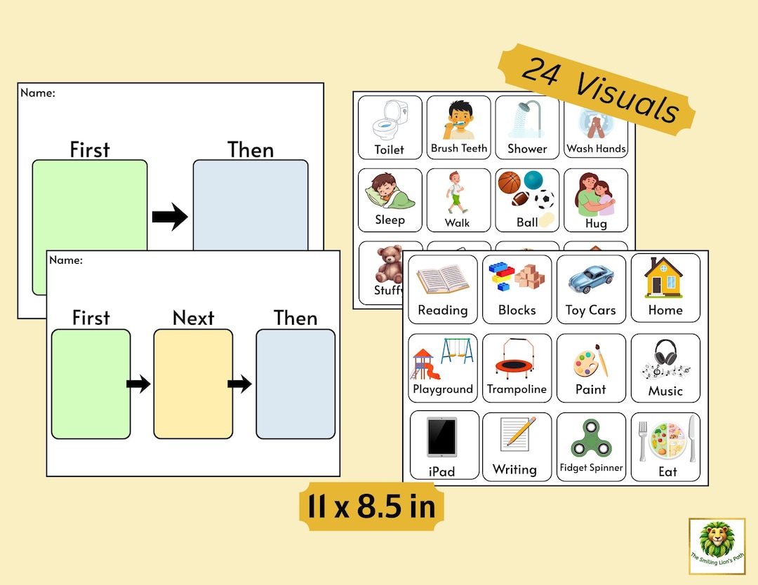 First Then Board Printable | Visual Schedule | Autism & ADHD Support ...