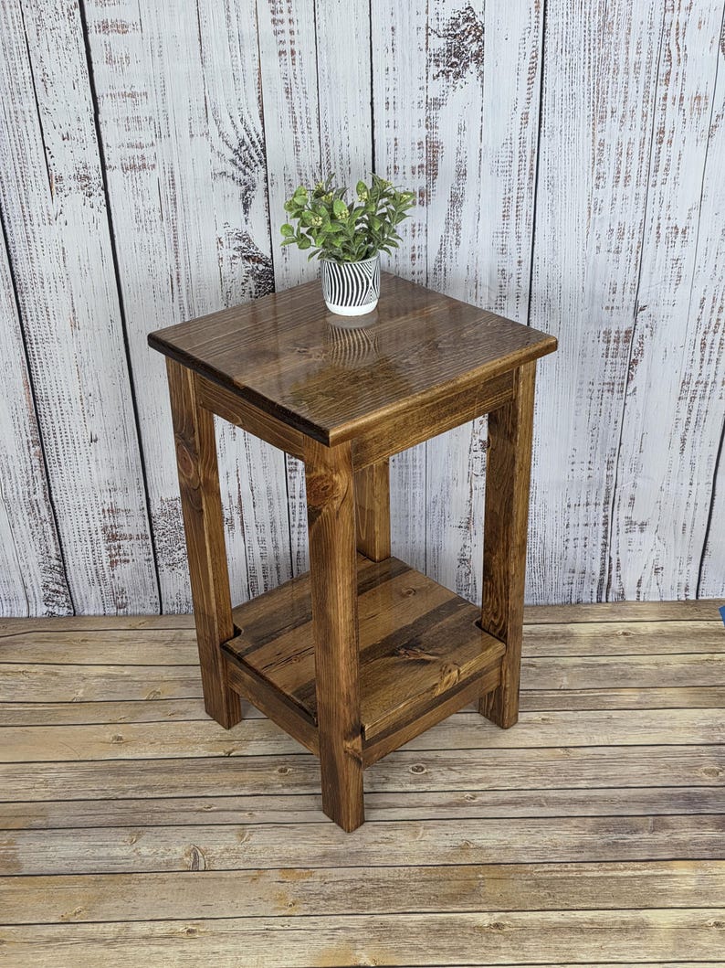 Side Table, Rustic End Table, Farmhouse Table, Corner Table, Wood Table ...