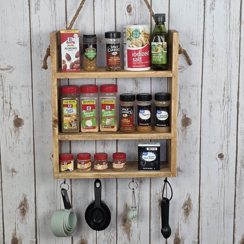 Rustic Spice Rack - Etsy