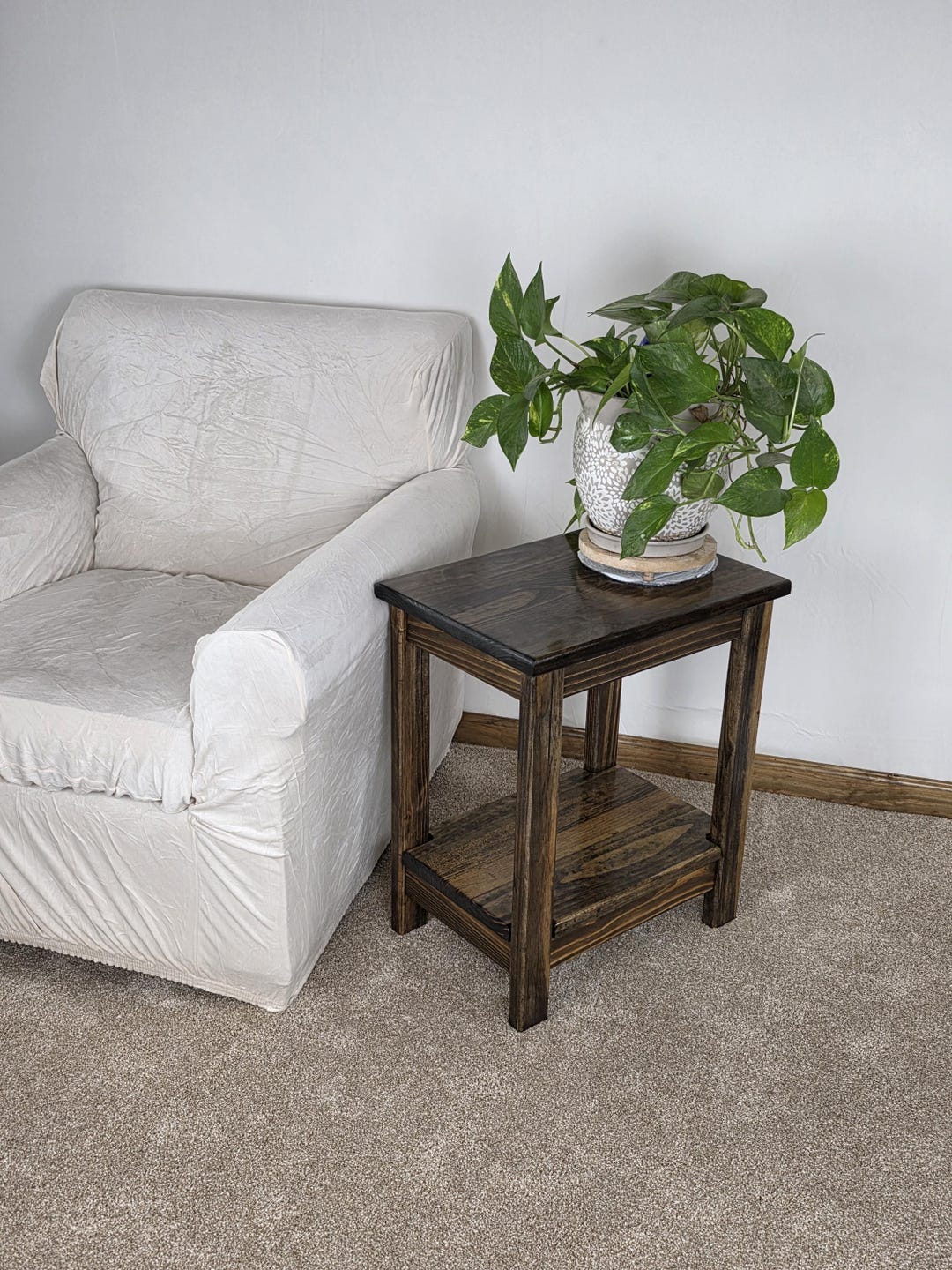 Rustic Southern Yellow Pine End Table: Farmhouse Nightstand - Etsy