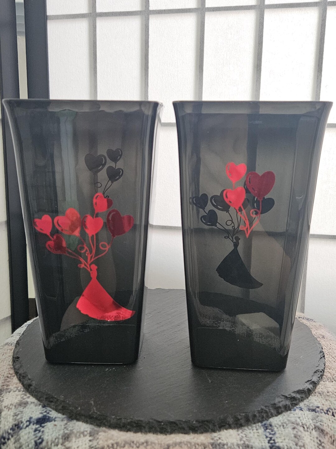 Elegant Lady With Balloons Vase Set - Etsy