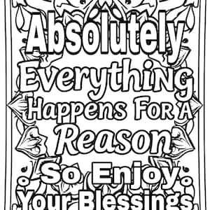 Inspirational Coloring Pages - Etsy