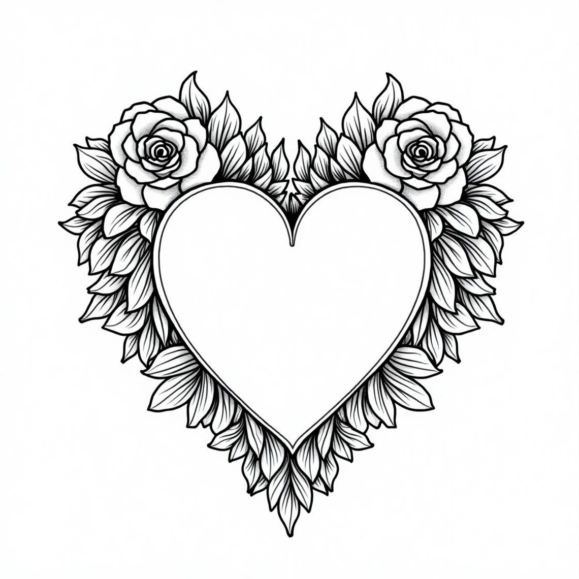 This Set of 5 Printable Hearts Coloring Pages Features Intricate Heart ...