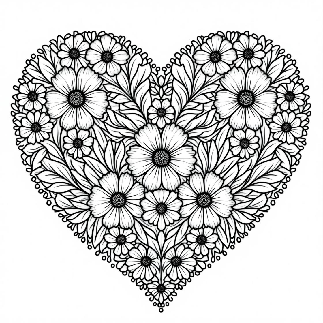 This Set of 5 Printable Hearts Coloring Pages Features Intricate Heart ...