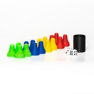 Ludo Pawns Set – Biodegradable Plastic Board Game Pieces With Dice ...