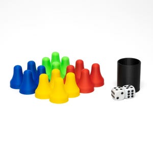 Ludo Pawns Set – Biodegradable Plastic Board Game Pieces With Dice ...