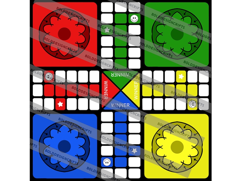 Classic Ludo Board Game Digital Printable LUDO Design for DIY - Etsy