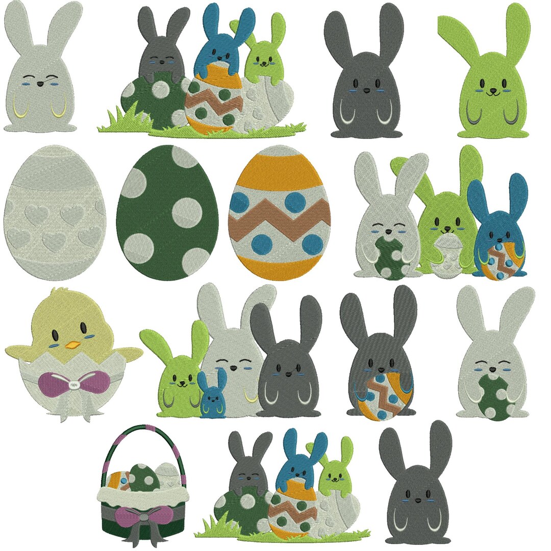 Easter Embroidery Design, Easter Bunny Embroidery Designs, Easter Egg ...