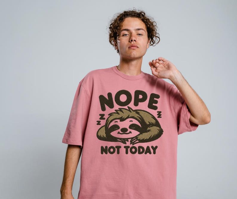 Sloth Embroidery Design, Realistic Sloth Embroidery, Cool Sloth ...